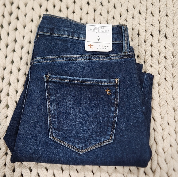 True Craft | Jeans | New True Craft Croppes Baggy Jeans Size 6 | Poshmark